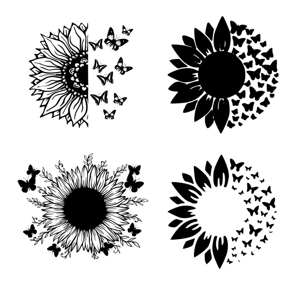 Sunflower Butterfly Svg Free Masterbundles