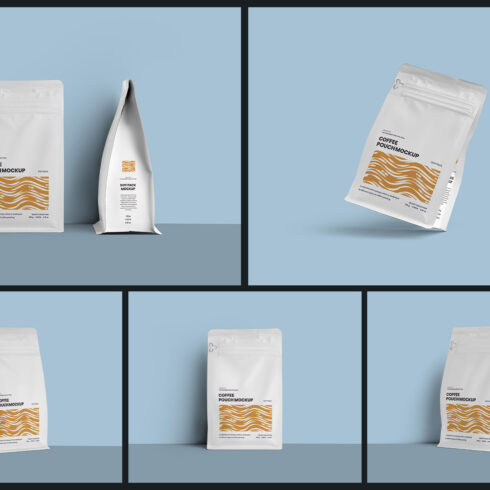 10 Coffee Bag Doy Pack Mockups - MasterBundles