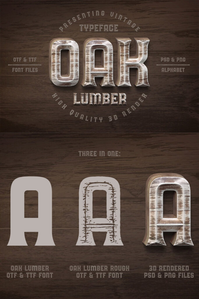 Oak Lumber Font - MasterBundles