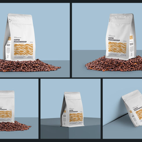 10 Coffee Bag Doy Pack Mockups - MasterBundles