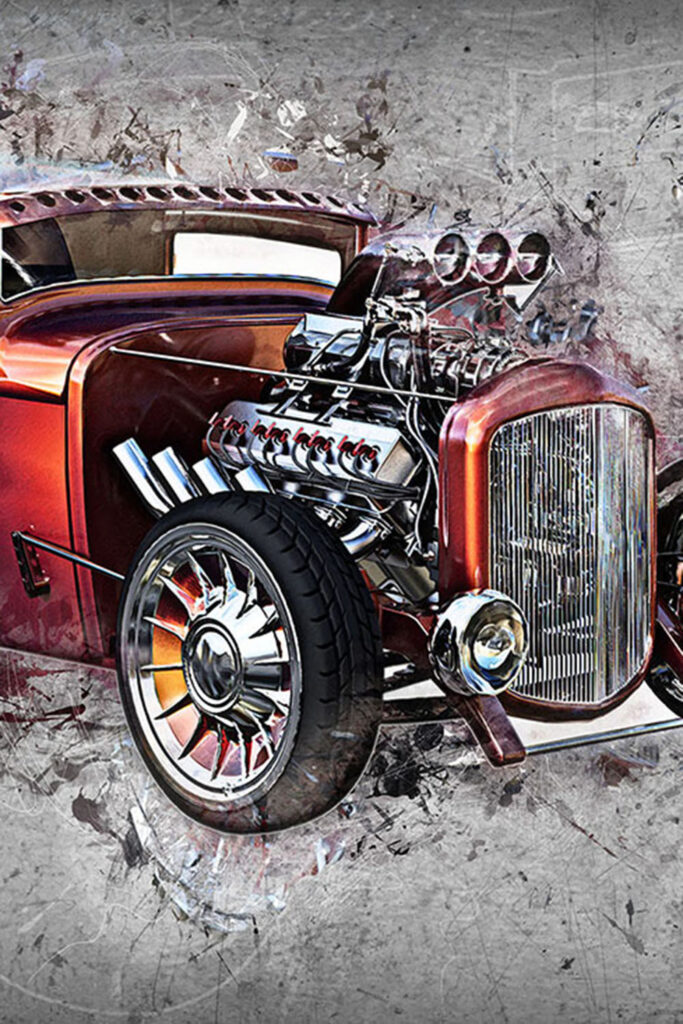 12 Vintage Classic Cars HQ Graphics with Grunge Style - MasterBundles