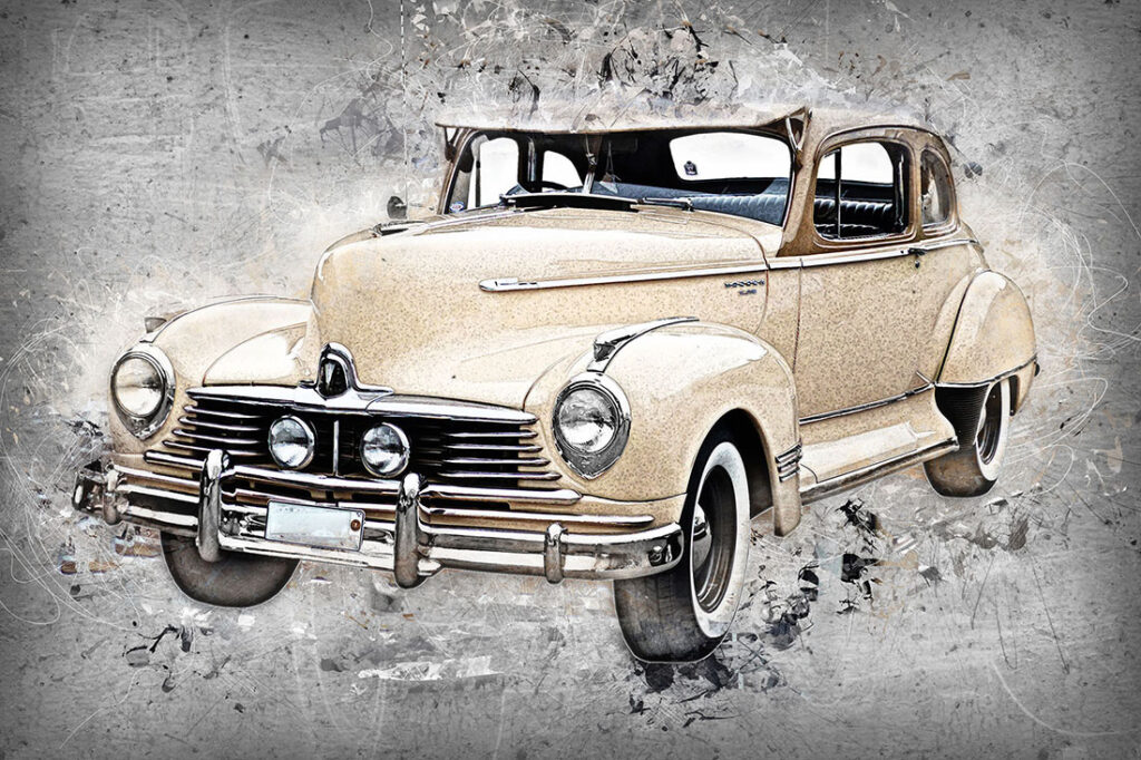 12 Vintage Classic Cars HQ Graphics with Grunge Style - MasterBundles