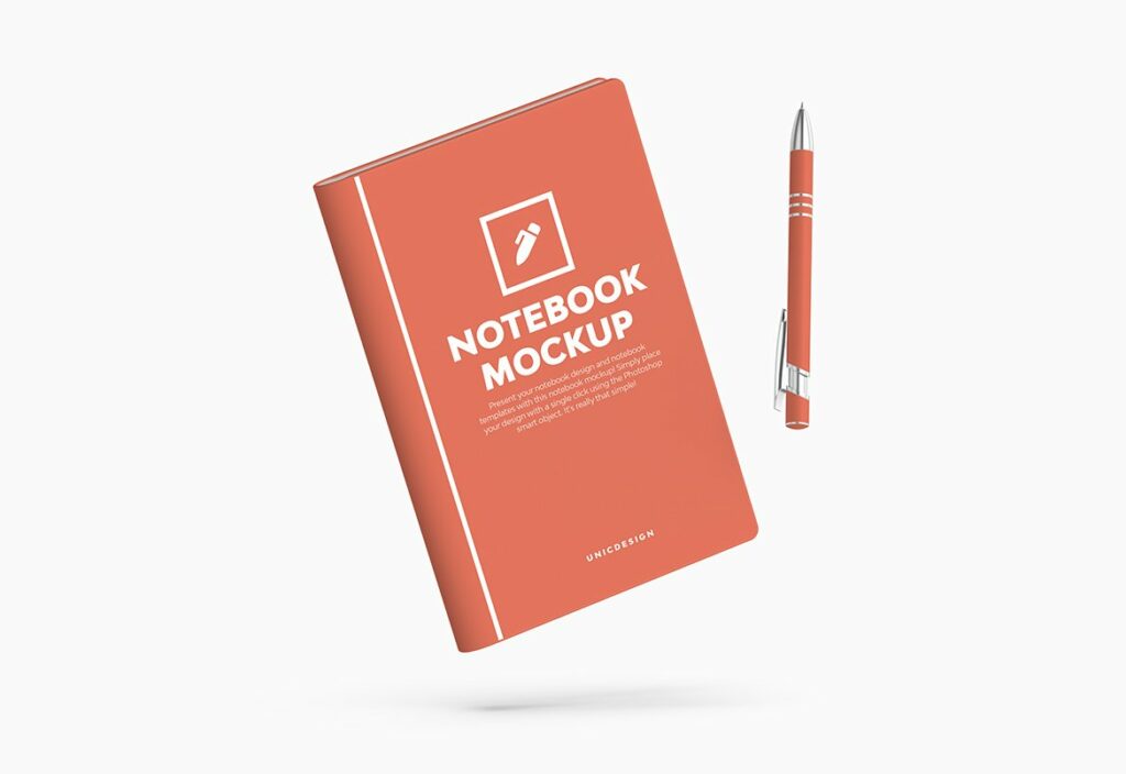 Notebook Mockup PSD – MasterBundles