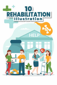 10 Rehabilitation or Physiotherapy Cartoon Illustration | MasterBundles