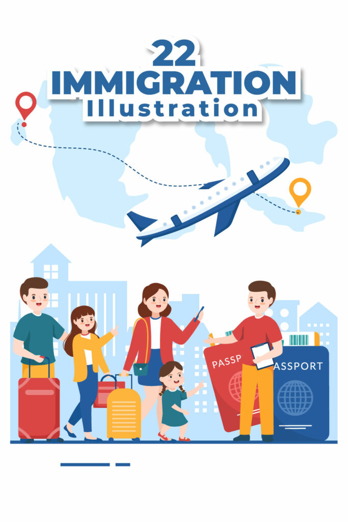 22 Immigration Flat Illustration - MasterBundles