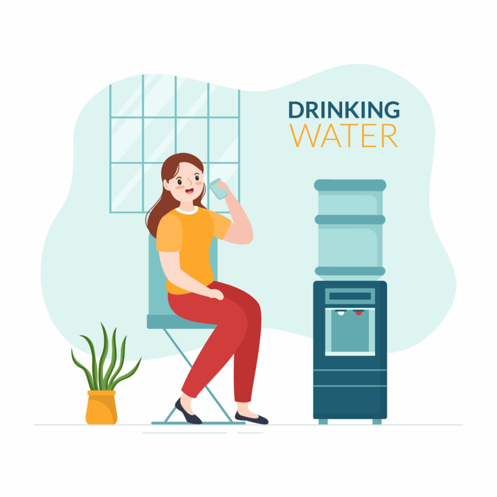 10 People Drinking Water Illustration - MasterBundles