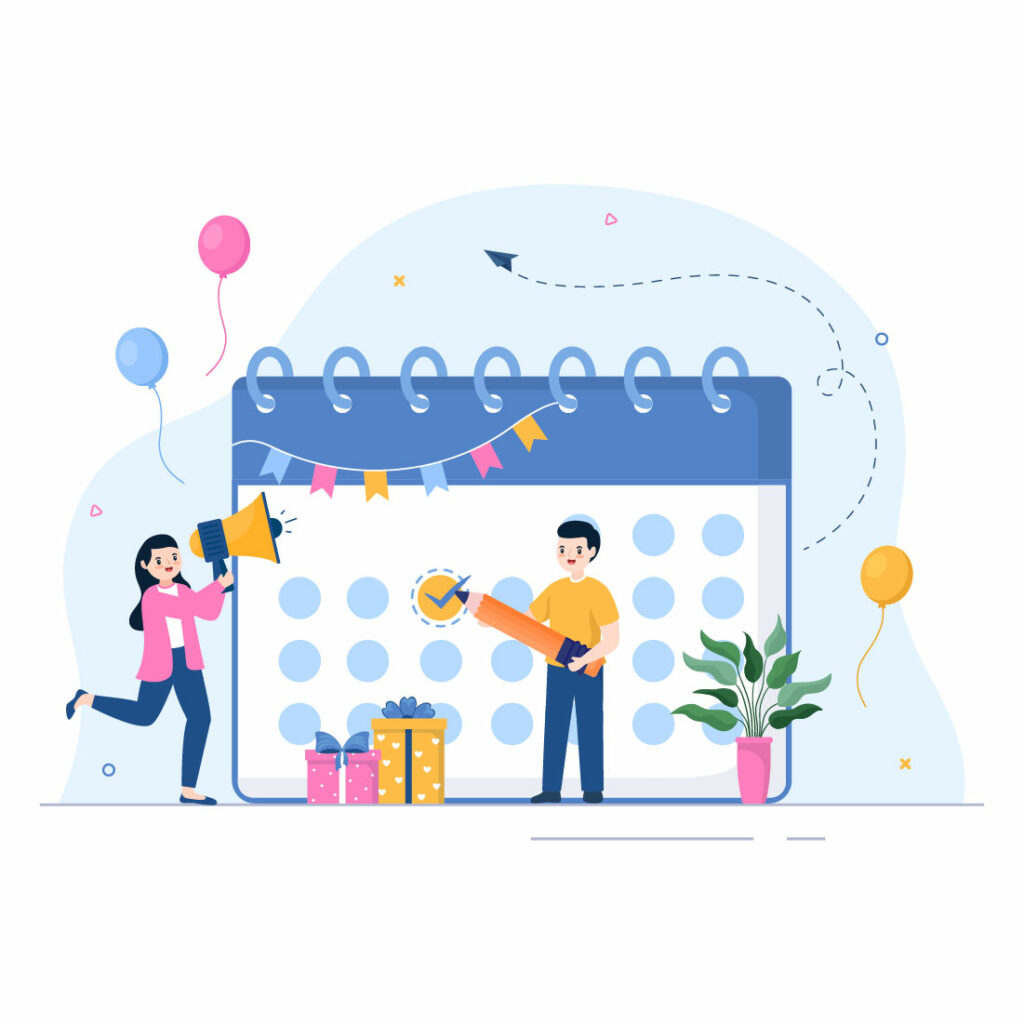10 Event Planner Flat Illustration - MasterBundles
