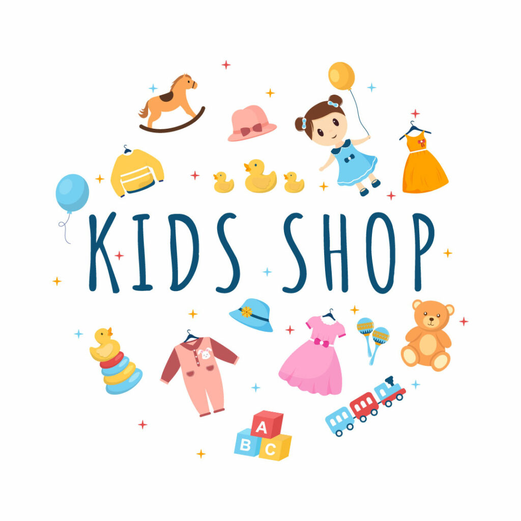 11 Kids Shop Illustration - MasterBundles