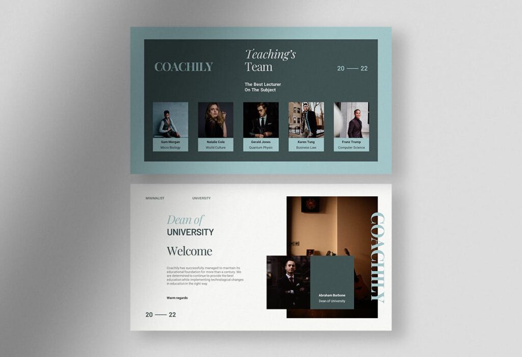Coachily - Minimalist University Profile PowerPoint – MasterBundles