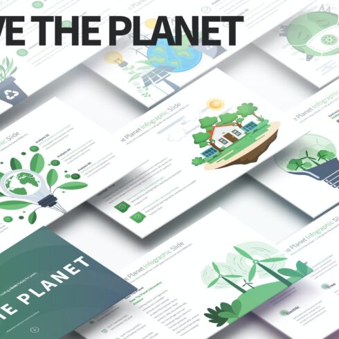 Save The Planet PowerPoint Infographics Slides | MasterBundles