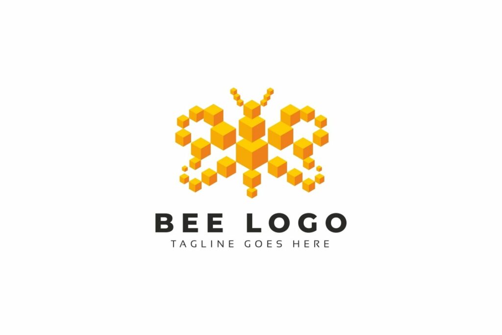 Bee 3D Logo – MasterBundles