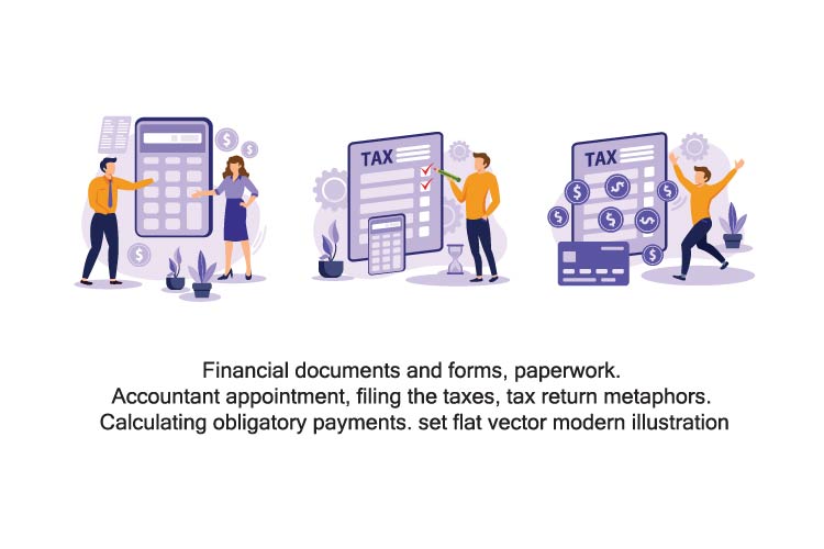 Financial documents and forms, paperwork. Accountant appointment ...