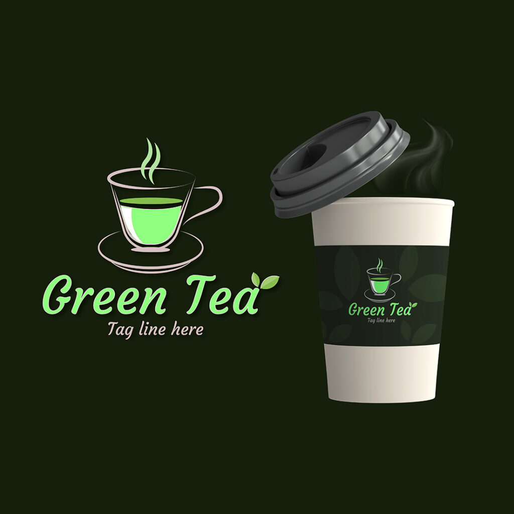 Green tea logo design-green tea shop logo vector-tea shop logo design ...