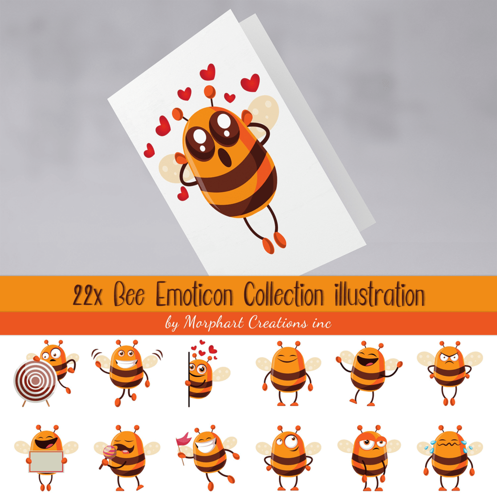 Honey Bee Clipart and Meadow Flowers – MasterBundles