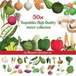 Fruit Vegetables Neon – MasterBundles