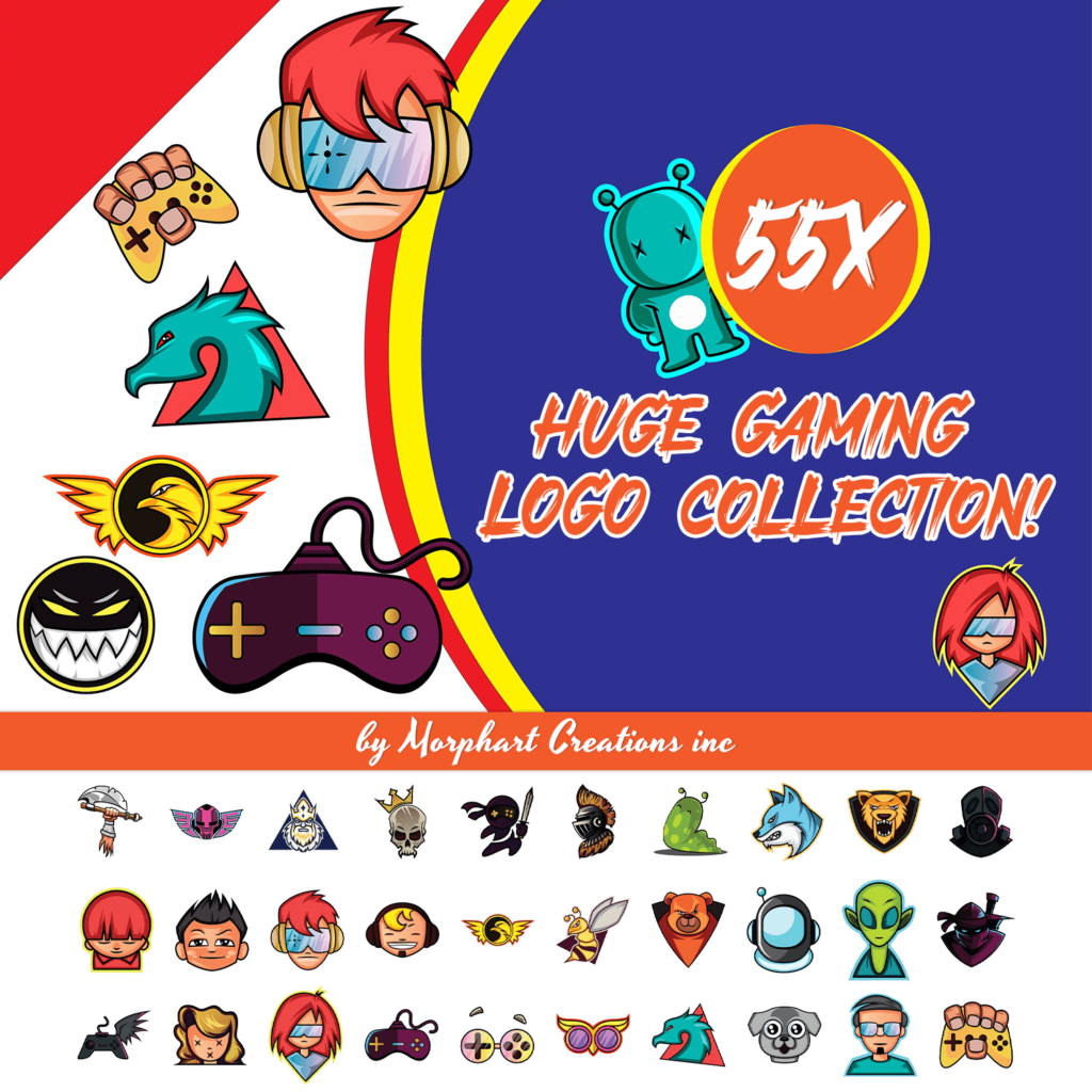 55 Huge Gaming Logo Collection – MasterBundles