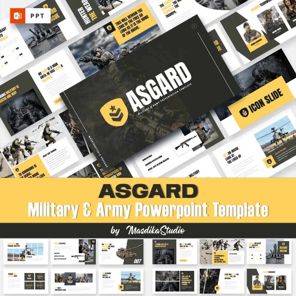 Asgard - Military and Army Powerpoint Template – MasterBundles