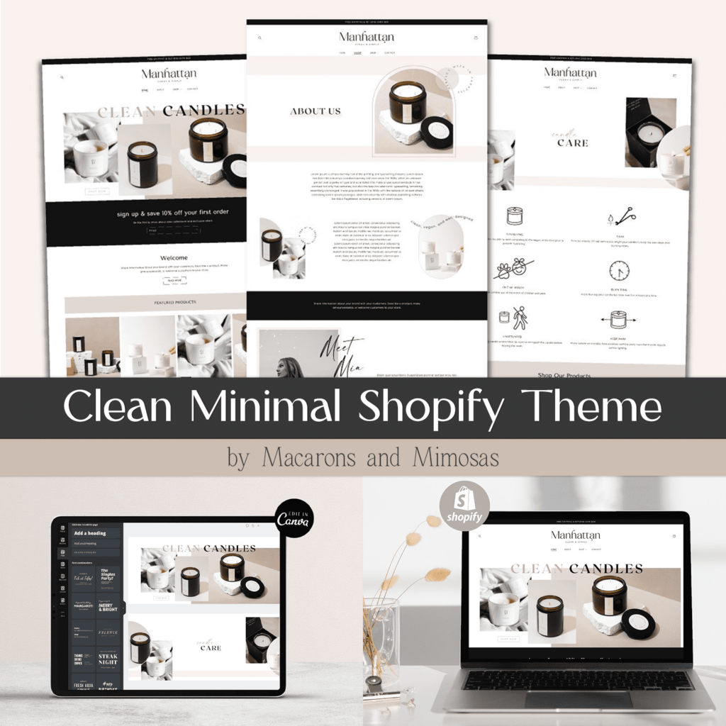 Clean Minimal Shopify Theme – MasterBundles