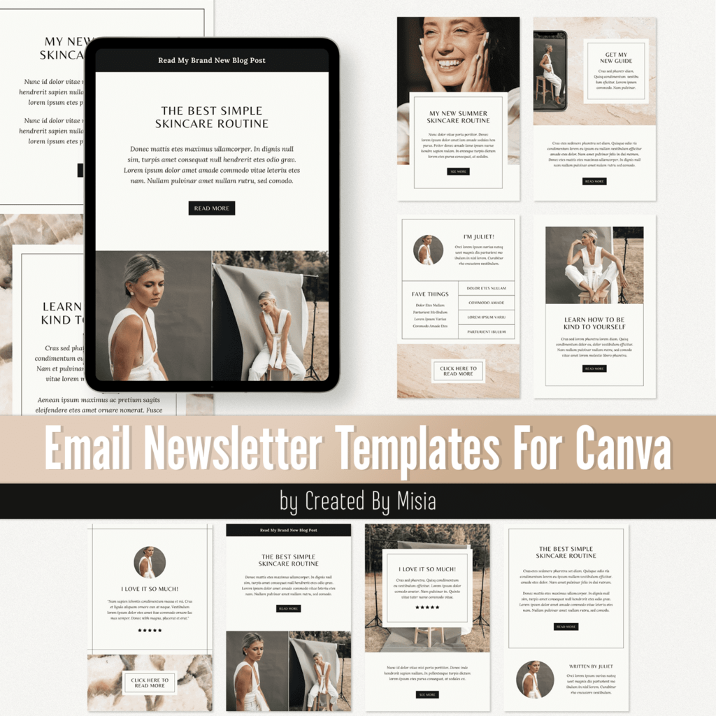 Email Newsletter Templates Canva – MasterBundles