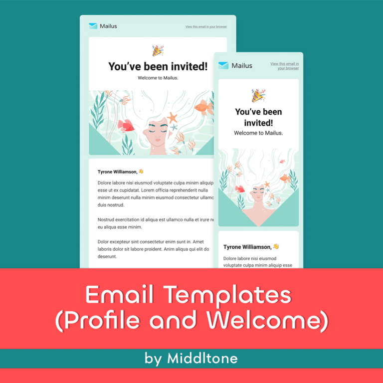 Email Templates (Profile And Welcome) – MasterBundles
