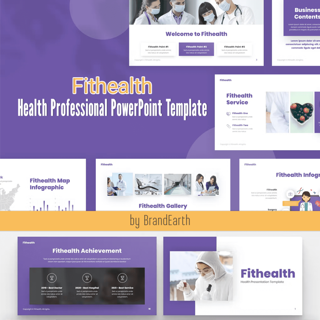 Fithealth Health Professional PowerPoint Template – MasterBundles