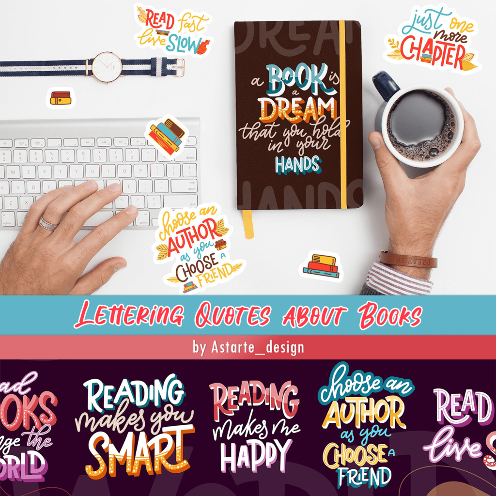 Lettering Quotes about Books – MasterBundles