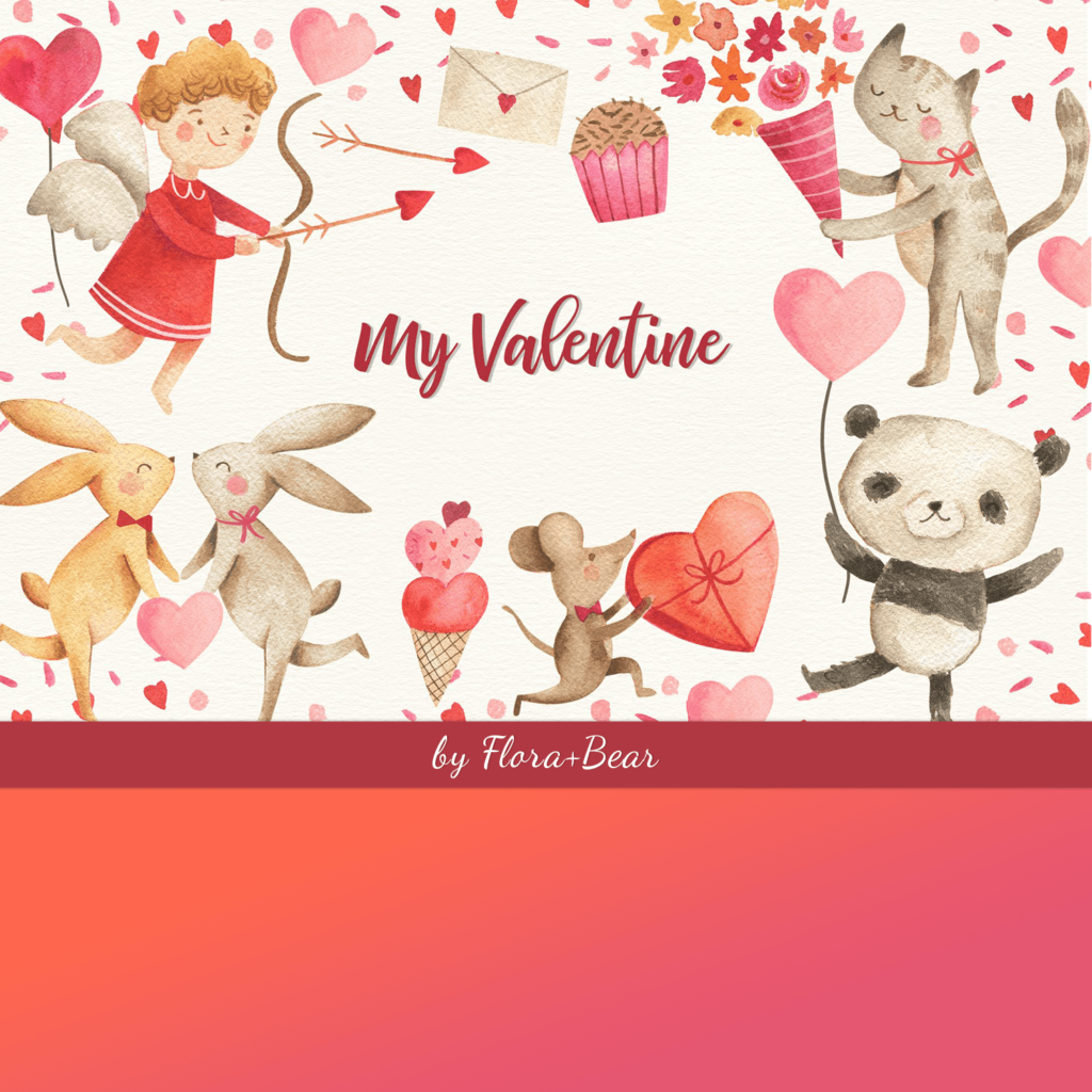 My Valentine Watercolor Clipart Set – MasterBundles