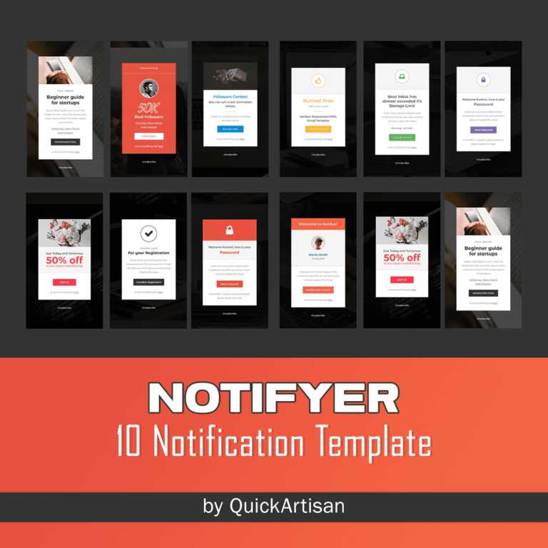 Notifyer - 10 Notification Template – MasterBundles