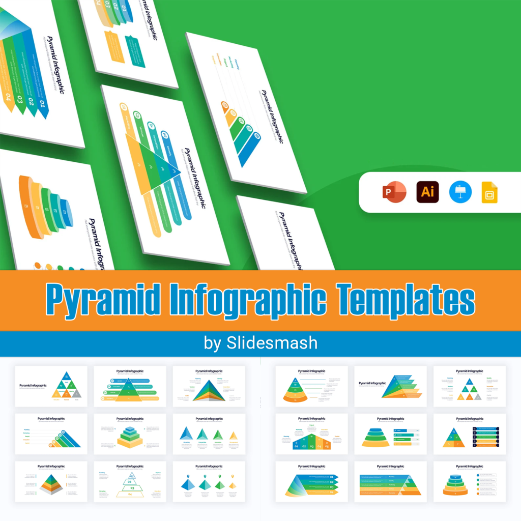 Pyramid Infographic Templates - Diagrams for PowerPoint, Illustrator ...
