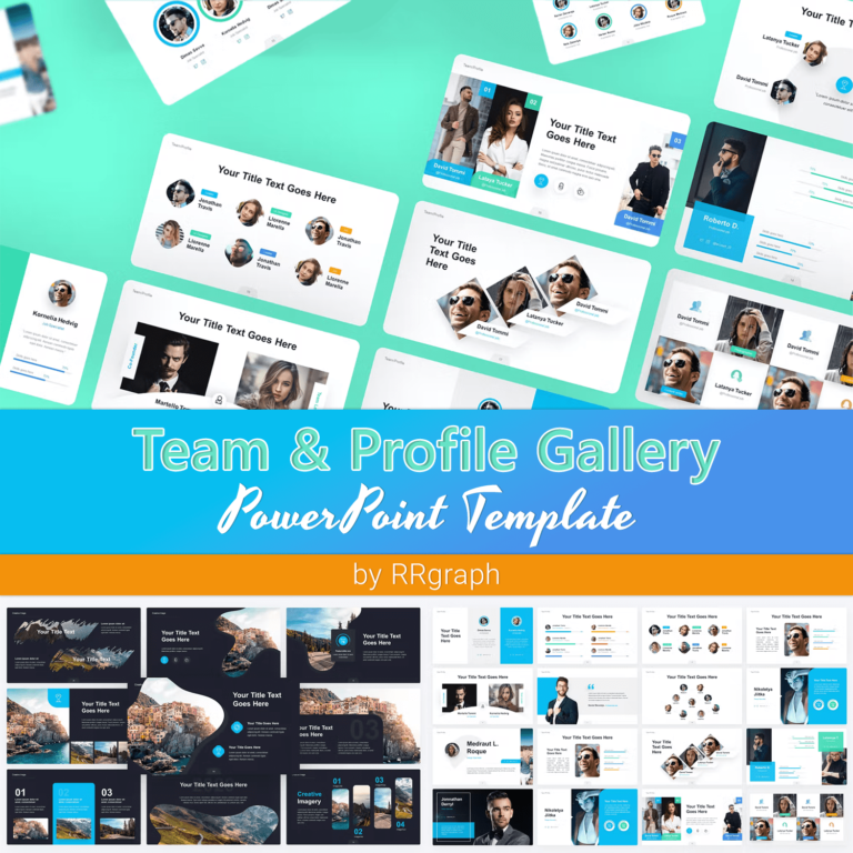 Team & Profile Gallery PowerPoint Template – MasterBundles