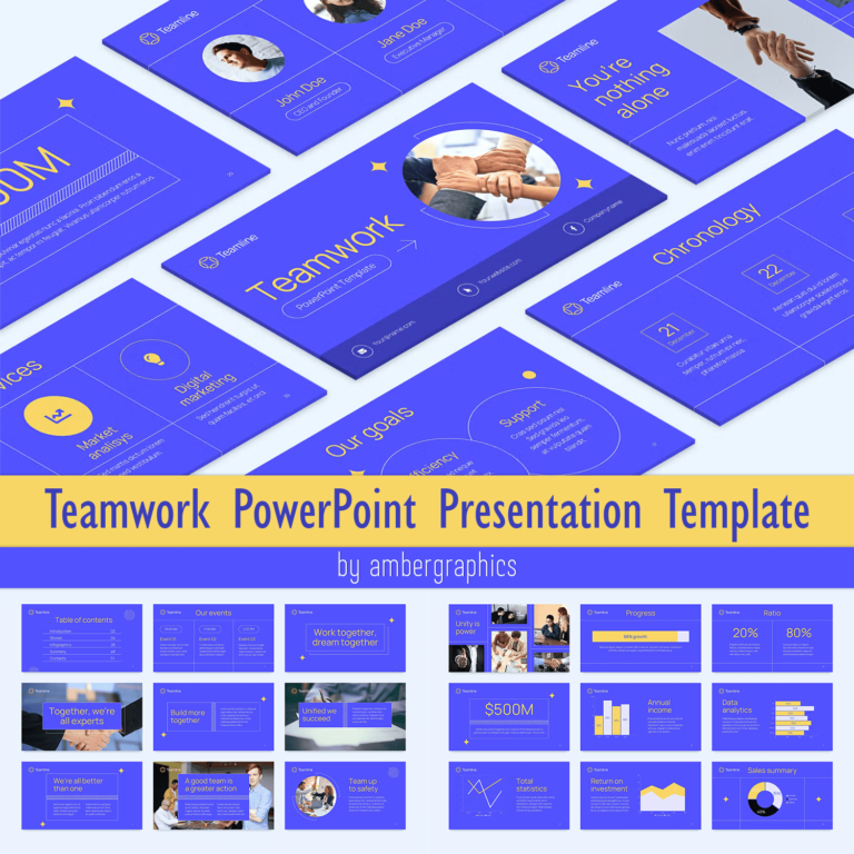 Teamwork PowerPoint Presentation Template – MasterBundles
