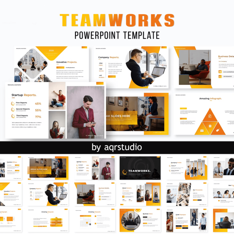 Teamworks - Powerpoint Template – MasterBundles