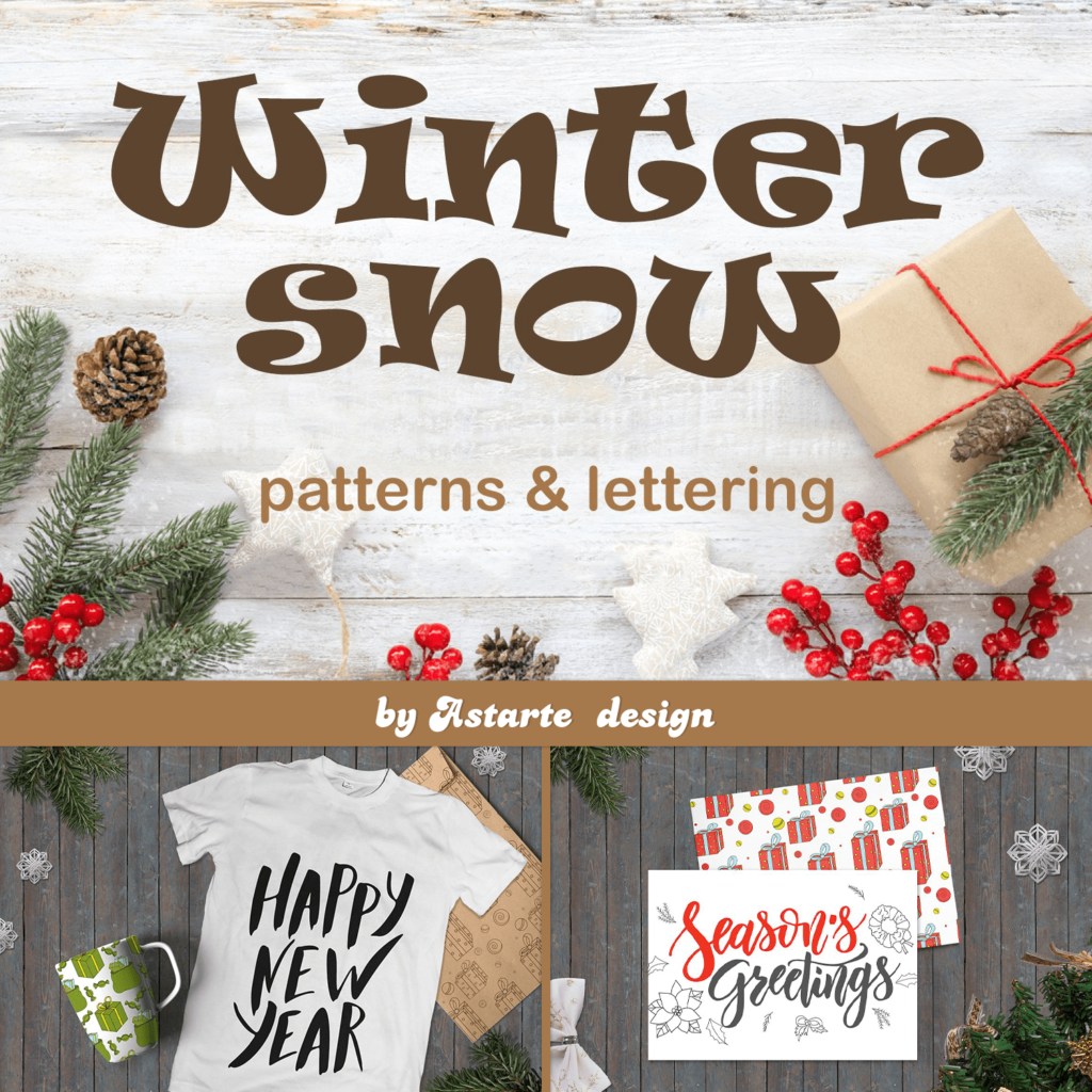 Winter Snow - Patterns & Lettering – MasterBundles