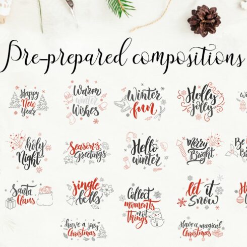 Christmas Lettering Kit-Overlays | Master Bundles