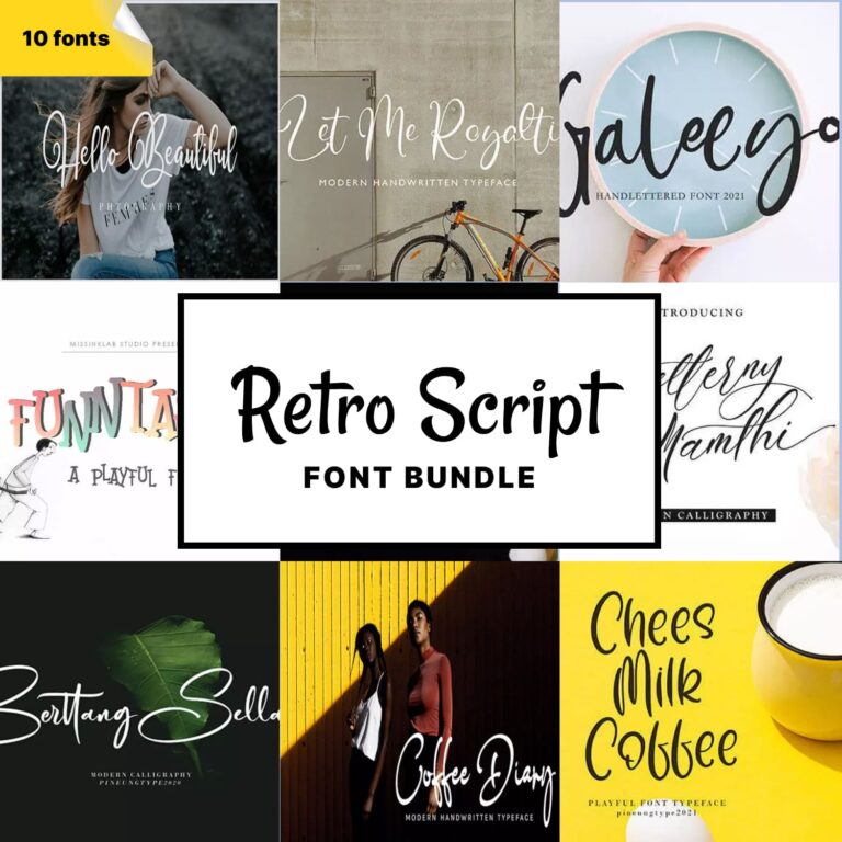 10 Fun Script Fonts Bundle – MasterBundles