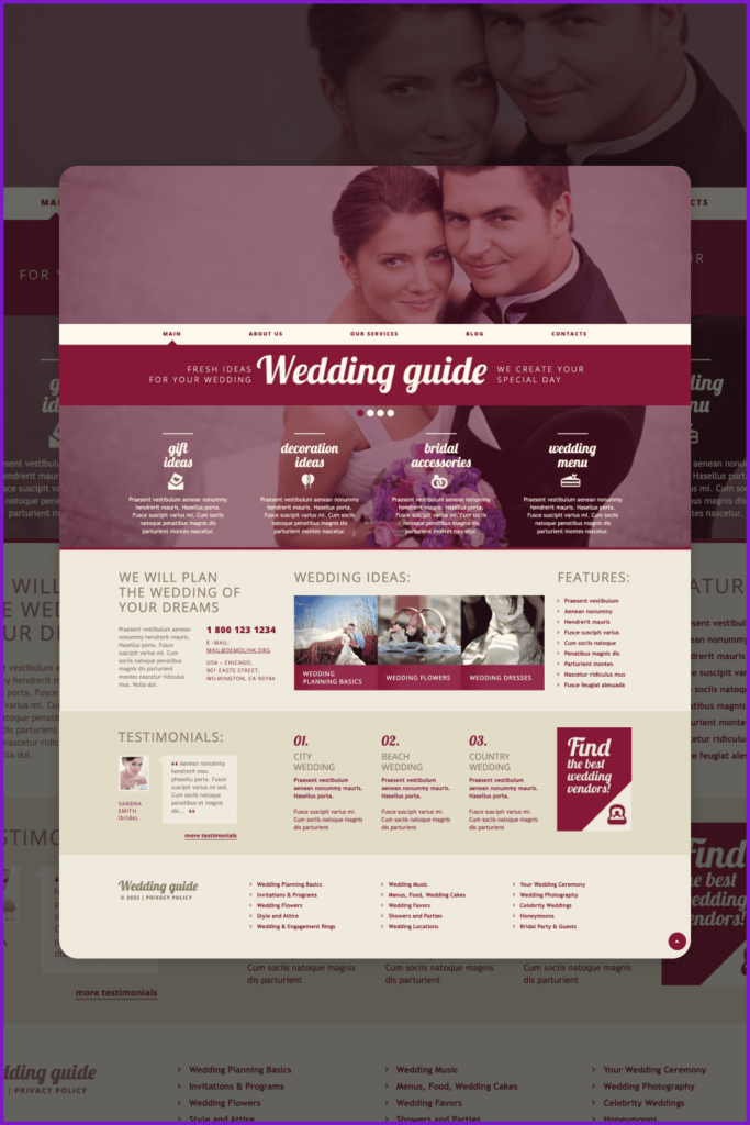 Top 25+ Event and Wedding Planning WordPress Theme Collection 2022 - MasterBundles
