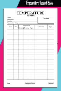 Temperature Log Book - KDP Interiors. | MasterBundles