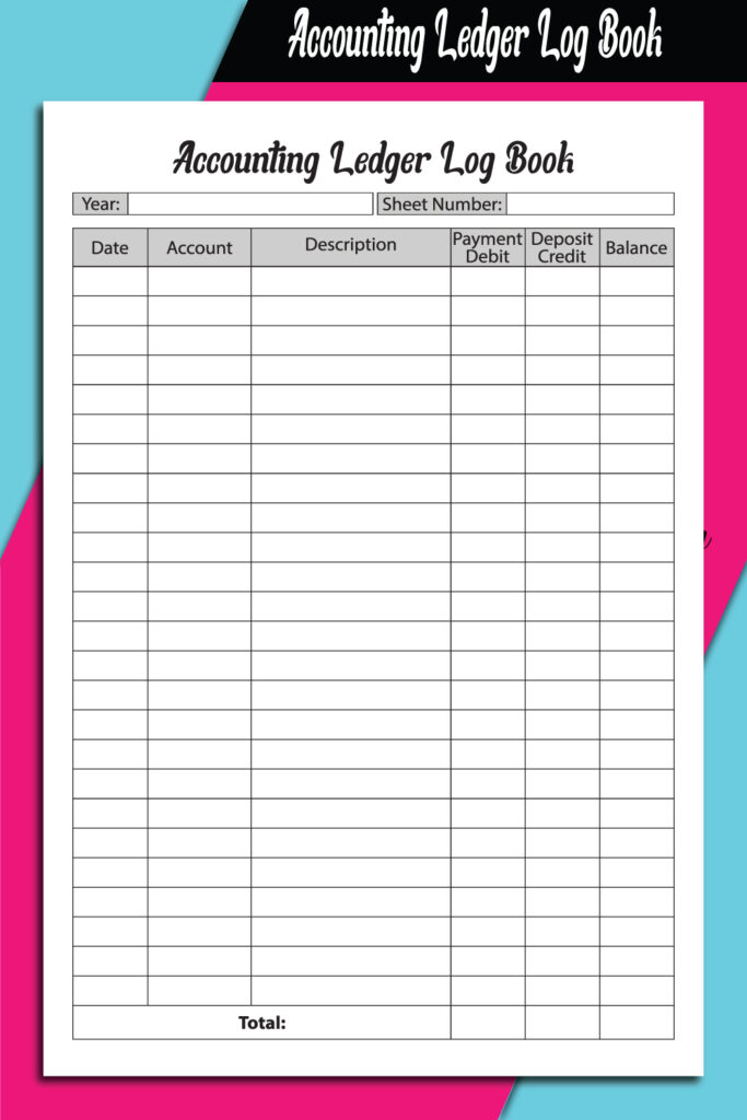 Accounting Ledger Editable Log Book - MasterBundles