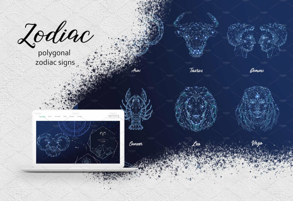 Polygonal Zodiac Signs – MasterBundles