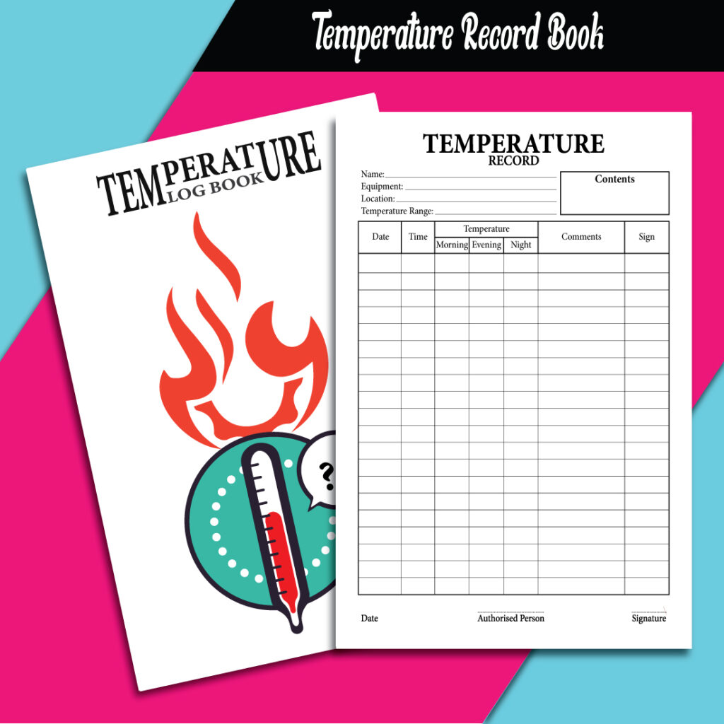 Temperature Log Book - KDP Interiors. - MasterBundles