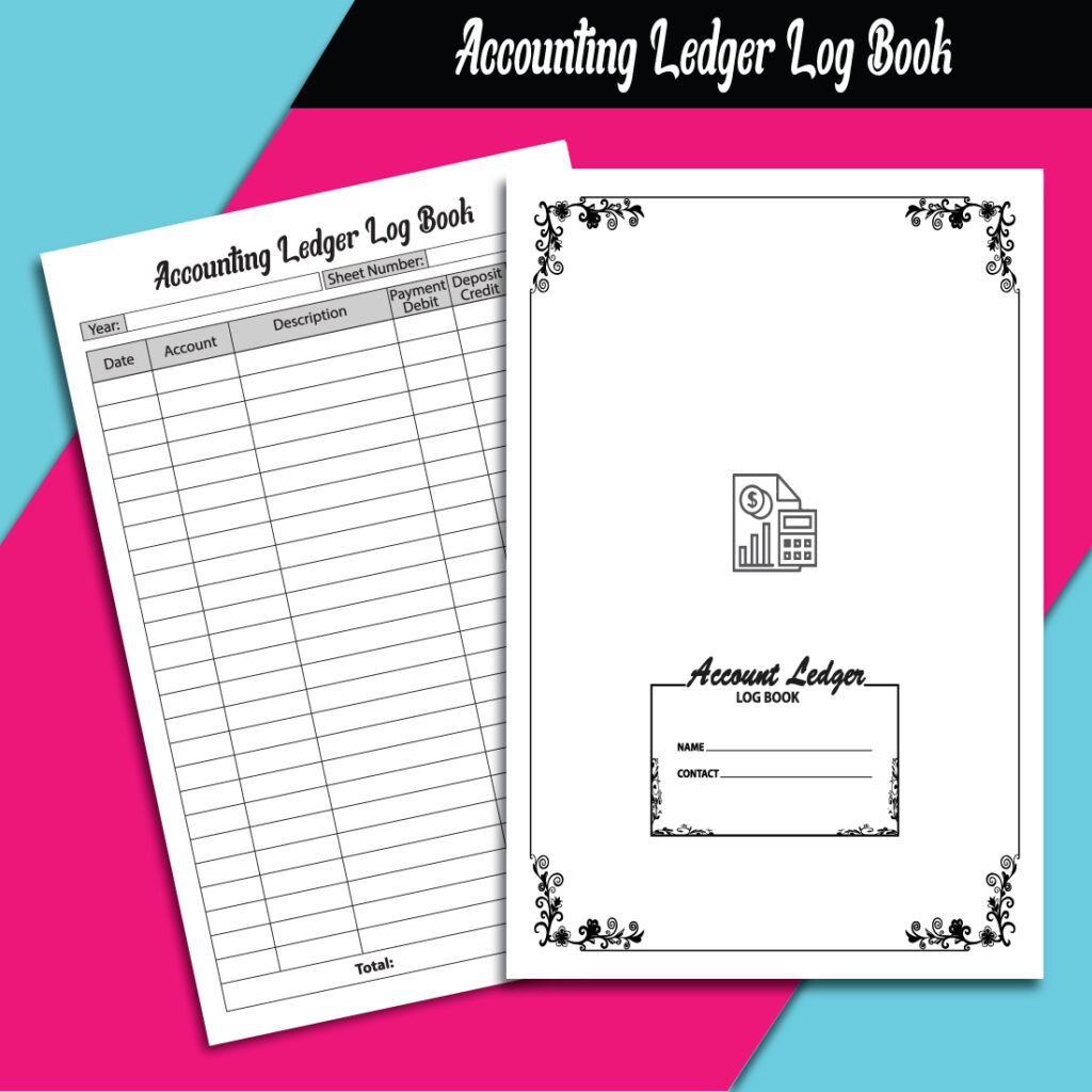 Accounting Ledger Editable Log Book - MasterBundles