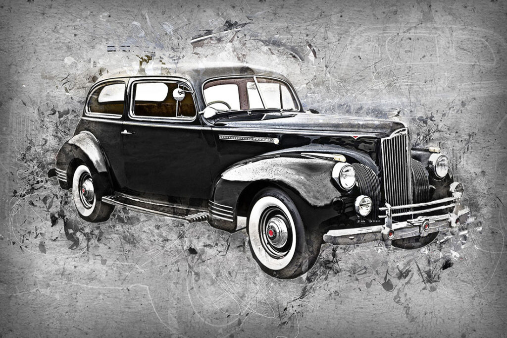 12 Vintage Classic Cars HQ Graphics with Grunge Style - MasterBundles