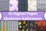12 Digital Paper Skeleton Halloween JPG – MasterBundles