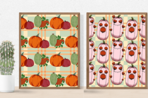 12 Pumpkin Patterns Halloween | MasterBundles