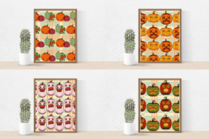 12 Pumpkin Patterns Halloween – MasterBundles