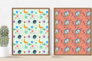 12 Simple Space Patterns – MasterBundles