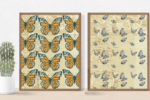 12 Vintage Butterfly Illustration Patterns – MasterBundles
