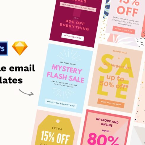 15 Sale Email Design Templates | MasterBundles