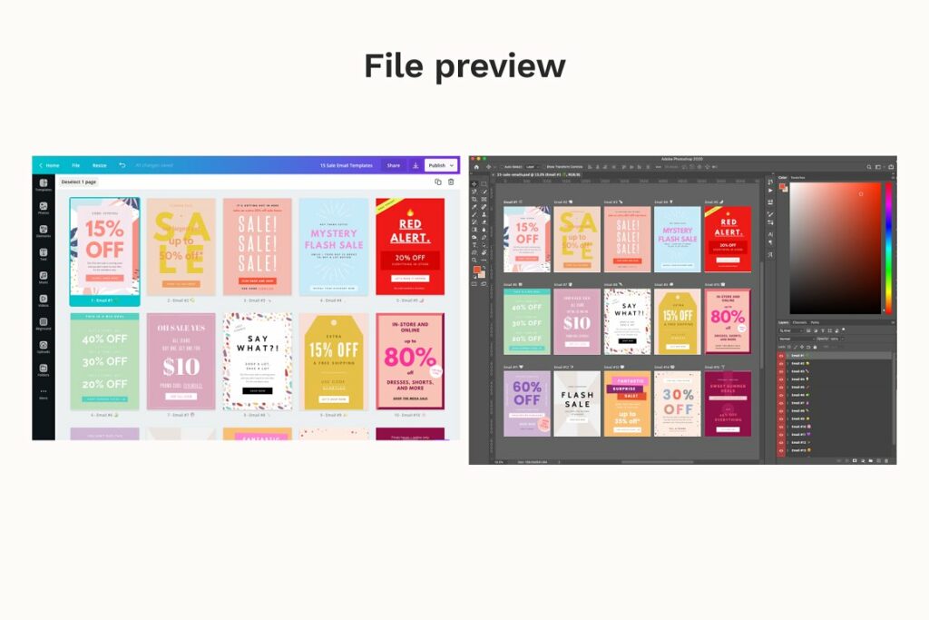 15 Sale Email Design Templates – MasterBundles