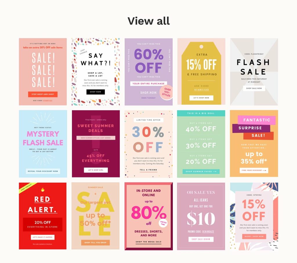 15 Sale Email Design Templates – MasterBundles